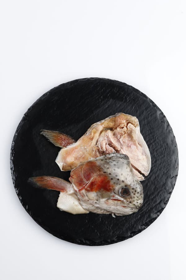 Frozen Salmon Fish Head Ready To Cook Stock Photo - Image of market ...