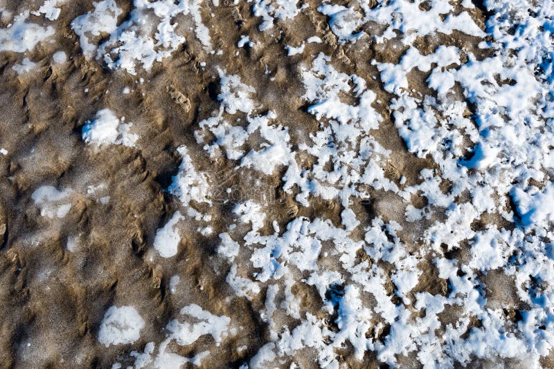 Frozen Sand with Ice Blocks Stock Photo - Image of natural, black: 86547638