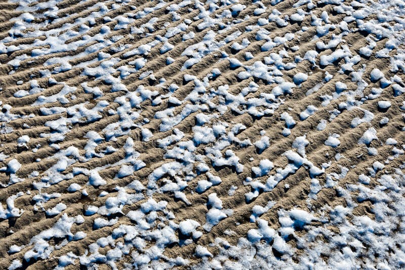 Frozen Sand with Ice Blocks Stock Image - Image of pink, beautiful ...