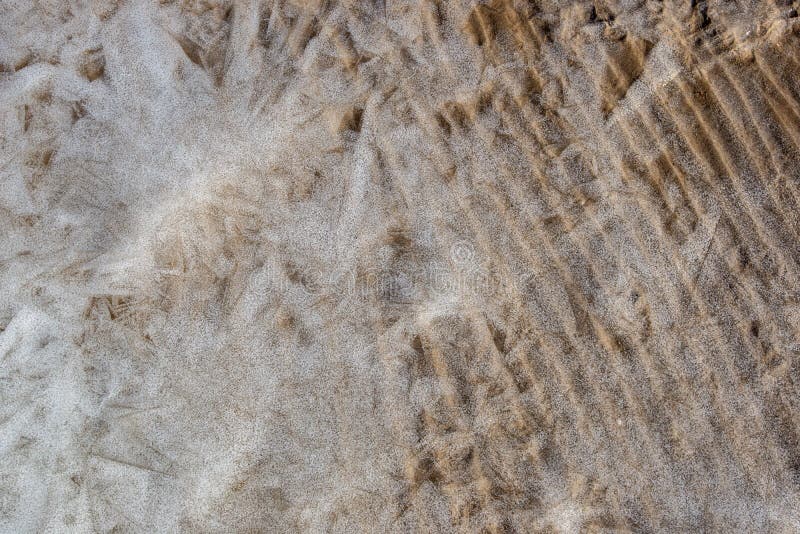 Frozen Sand Textures in Winter by the Sea Beach Stock Image - Image of ...