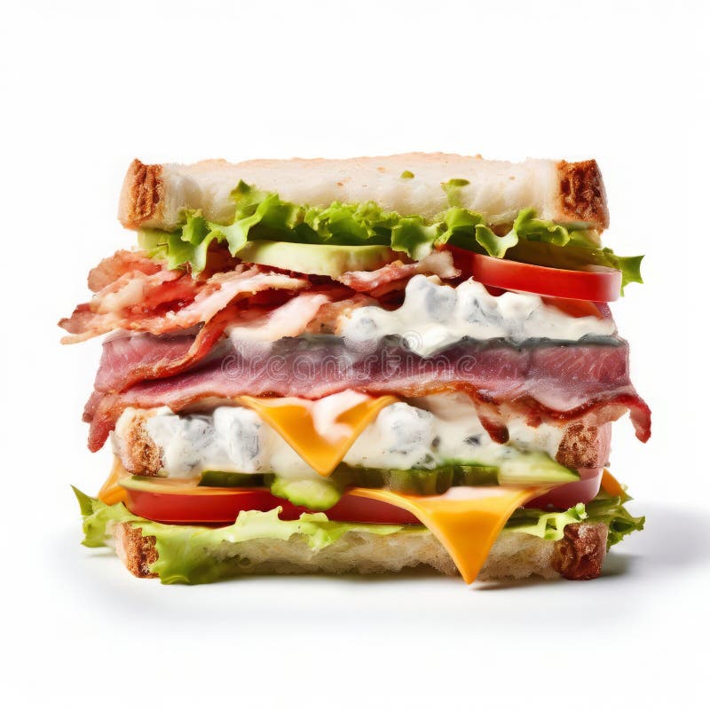 Frozen Sandwich a Sandwich Frozen Solid with Layers of Bread Ea Stock ...