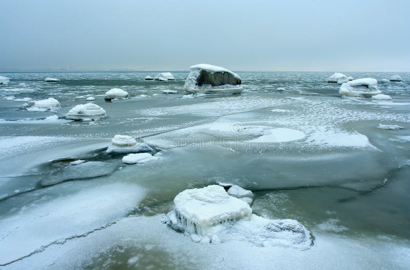 Frozen sea stock photo. Image of white, water, frost - 12839416