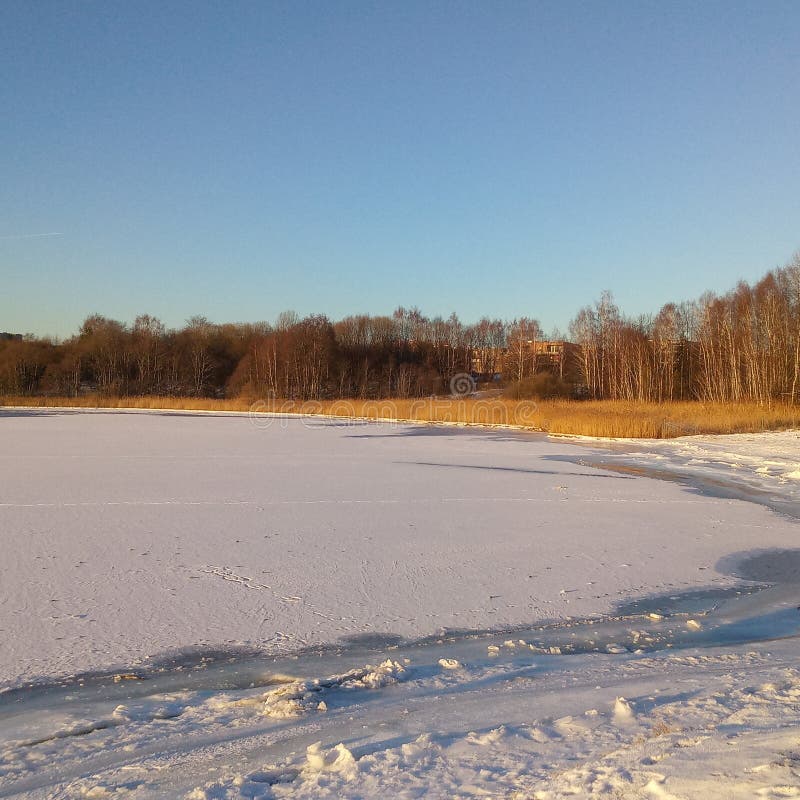 A frozen sea stock image. Image of shore, reflection - 219889167