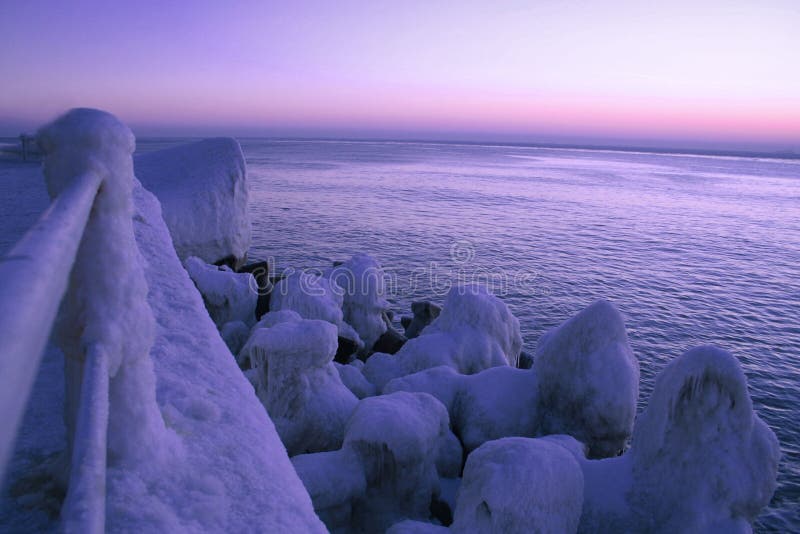 Frozen sea stock image. Image of ocean, sand, december - 735387