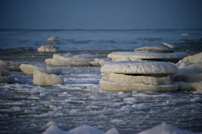 Frozen sea stock image. Image of background, cold, winter - 52619845
