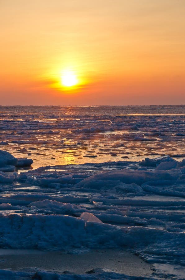 Frozen Sea at Early Morning Stock Image - Image of glacier, morning ...