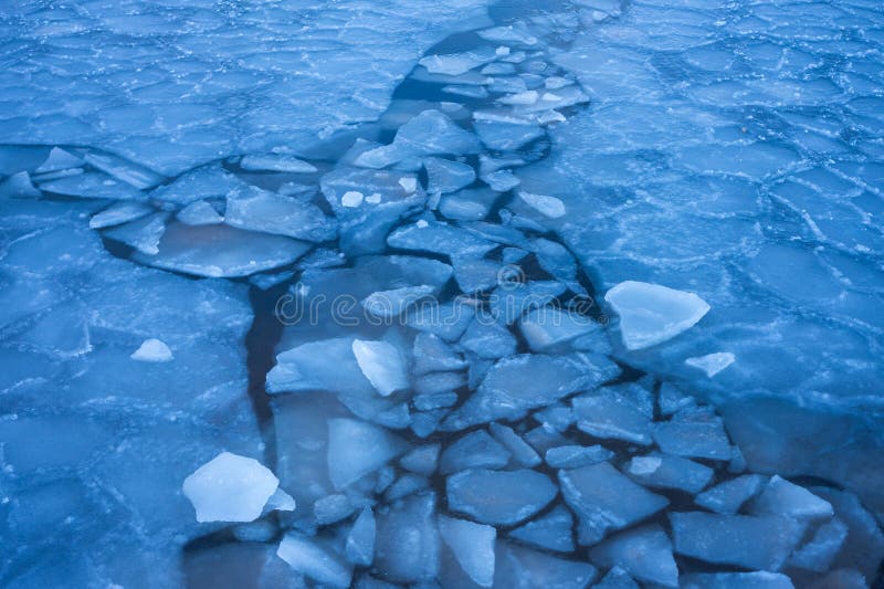 Frozen sea with ice blocks stock image. Image of azure - 354806773