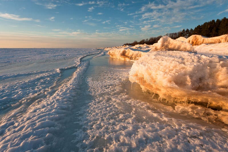 Frozen sea stock image. Image of beauty, natural, icicles - 53144319