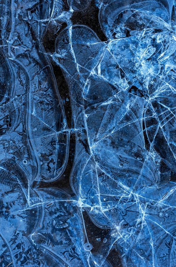 Frozen Shards of Blue Broken Ice. Abstract Winter Background Stock ...