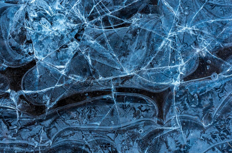 Frozen Shards of Blue Ice. Abstract Winter Background Stock Photo ...