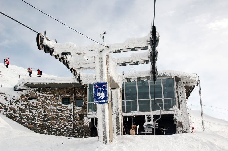 Frozen ski lift station stock photo. Image of activity - 3411382