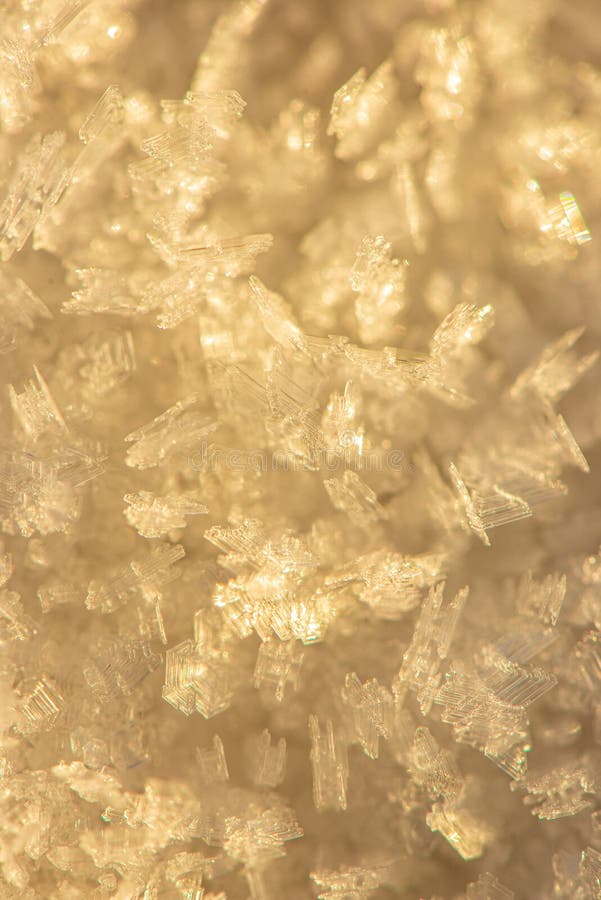 Frozen Snow Flakes Close Up Stock Photo - Image of outdoors, summer ...