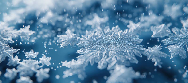 Frozen Snow Ice Texture Background, Snowflakes Stock Illustration ...