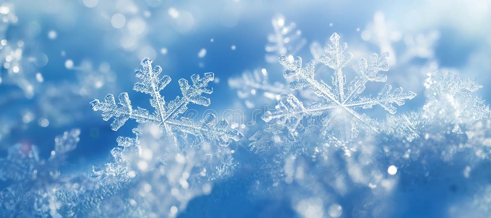 Frozen Snow Ice Texture Background, Snowflakes Stock Illustration ...