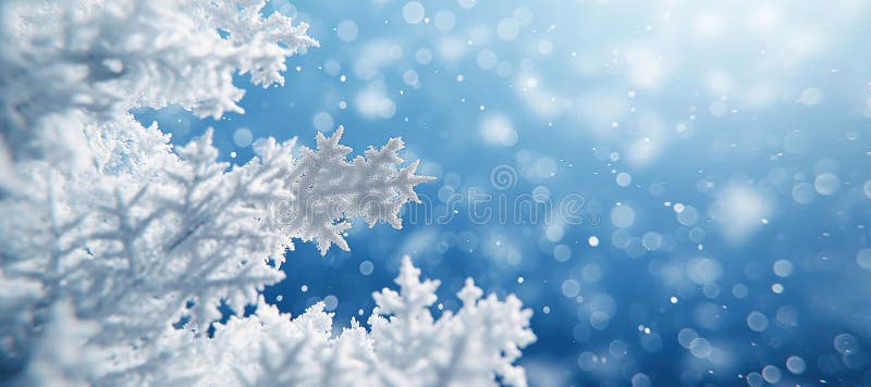 Frozen Snow Ice Texture Background, Snowflakes Stock Illustration ...