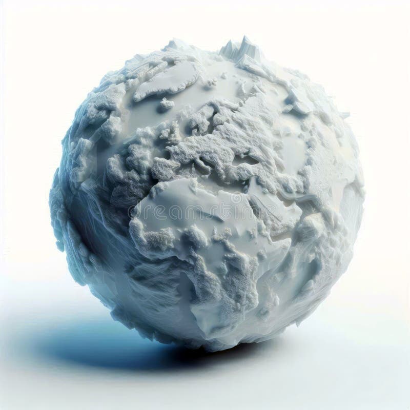Frozen Snowball Earth Abstract Stock Illustration - Illustration of ...