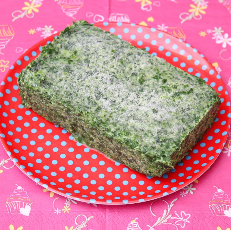 Frozen spinach stock photo. Image of food, spinach, block - 61485246