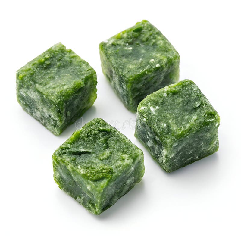 Frozen Spinach Cubes stock illustration. Illustration of healthy ...