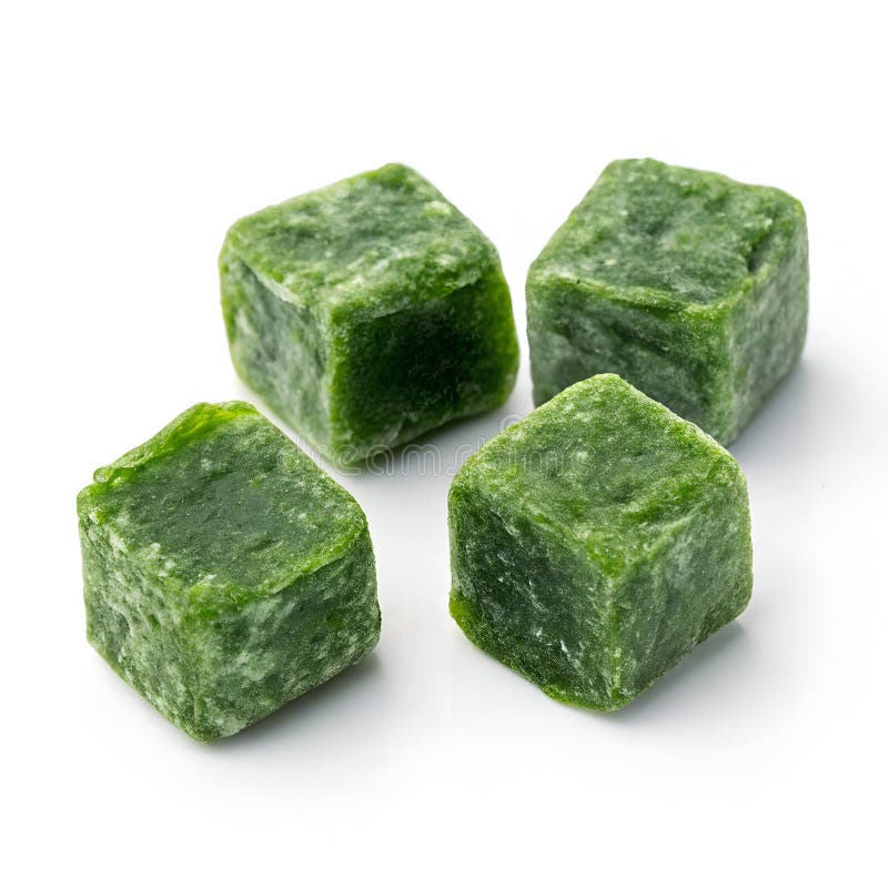 Frozen Spinach Cubes stock illustration. Illustration of vegetable ...