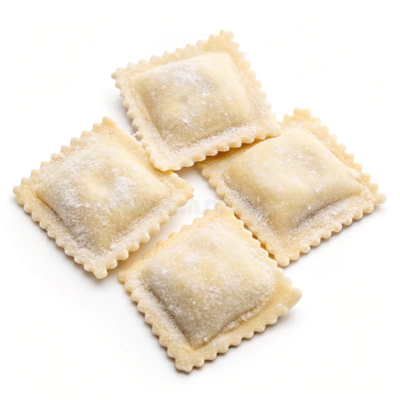 Frozen Square Ravioli Pasta Stock Illustration - Illustration of ...