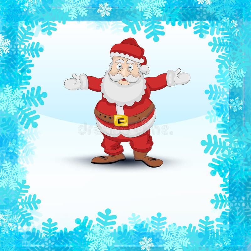 Frozen Square Frame with Blue Snowflakes Vector Stock Vector ...