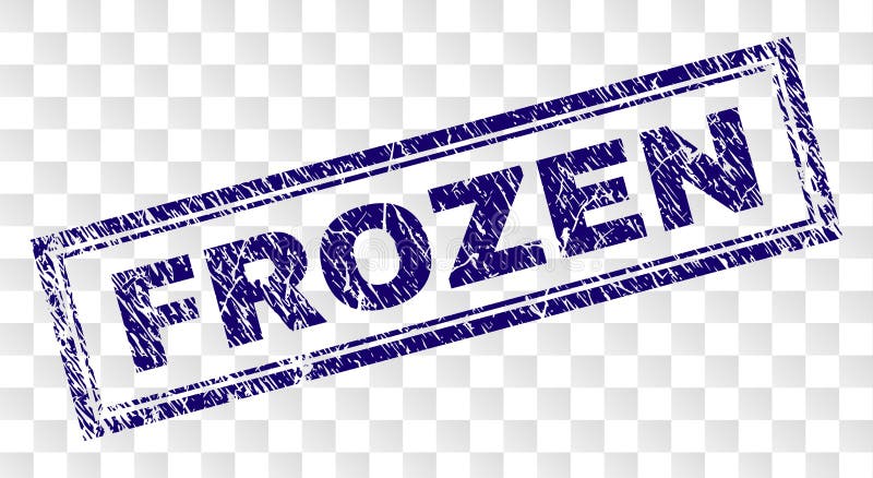 Scratched FROZEN Rectangle Stamp Stock Vector - Illustration of ...