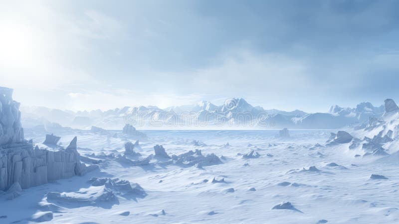 Frozen star wars landscape stock illustration. Illustration of forces ...