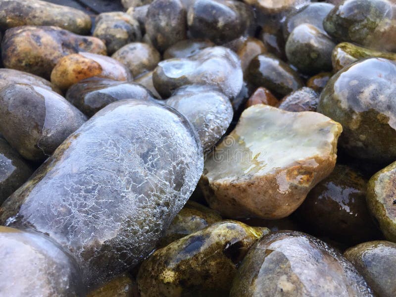 Frozen stones stock image. Image of january, ireland - 49117465