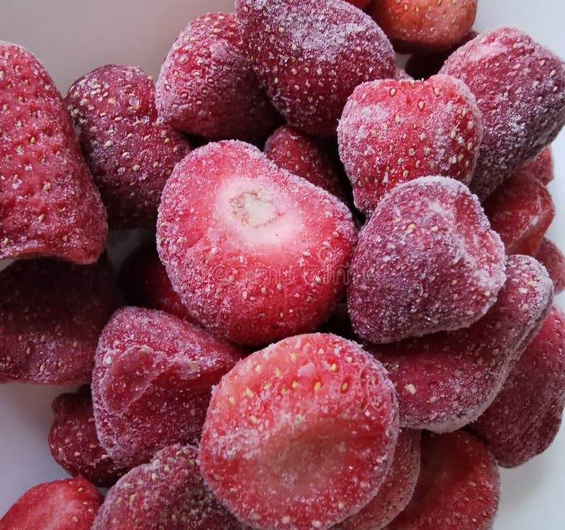 Frozen Strawberries. Natural Vitamin C Stock Image - Image of ...