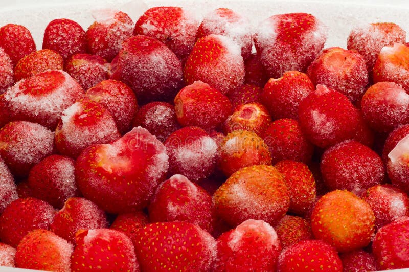 Frozen strawberries stock image. Image of meal, breakfast - 37486527
