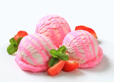 Frozen Strawberry Yogurt Ice Cream Stock Image - Image of white, pink ...