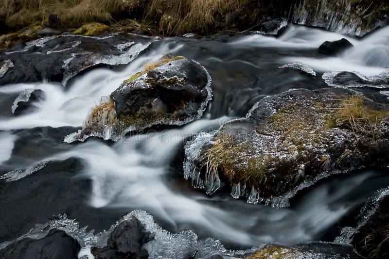 Frozen stream stock photo. Image of rock, stones, water - 425722