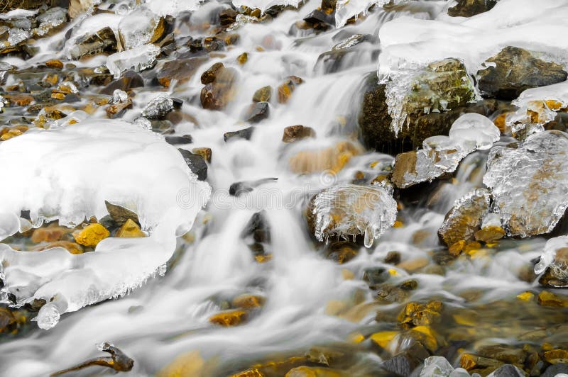 Frozen Stream stock image. Image of purity, symbol, outdoors - 84163085