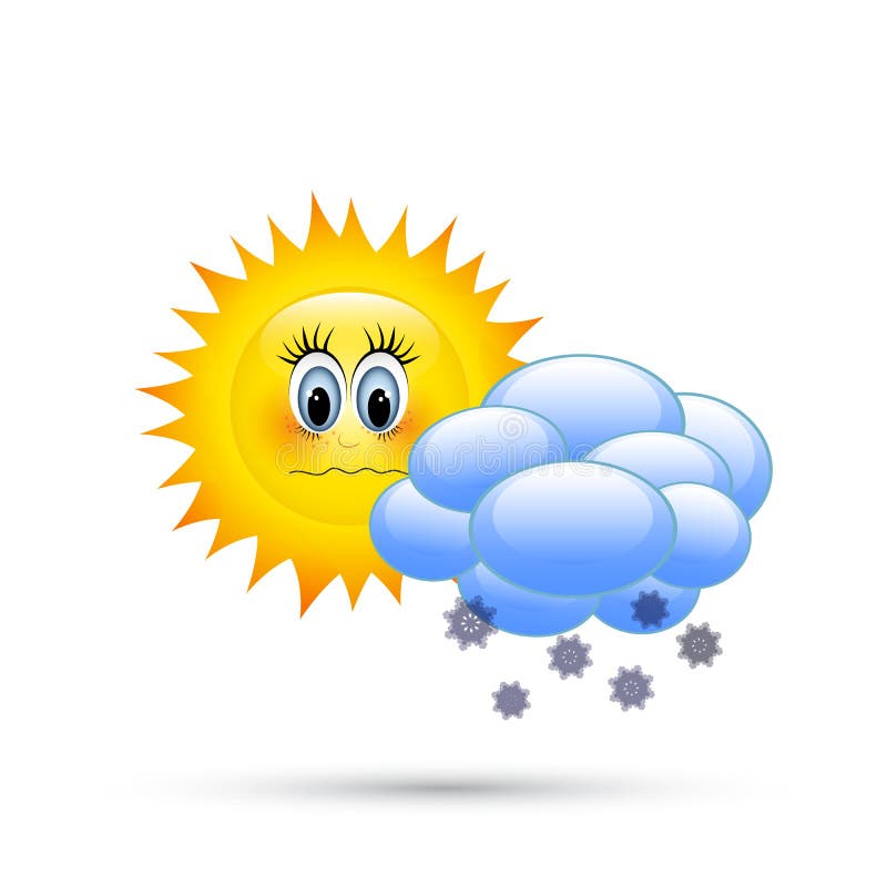 Frozen sun stock vector. Illustration of blizzard, clipart - 52638784