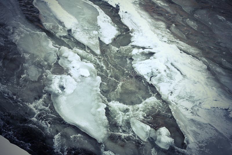 Frozen Surface of a Mountain Stream Stock Photo - Image of outdoor ...