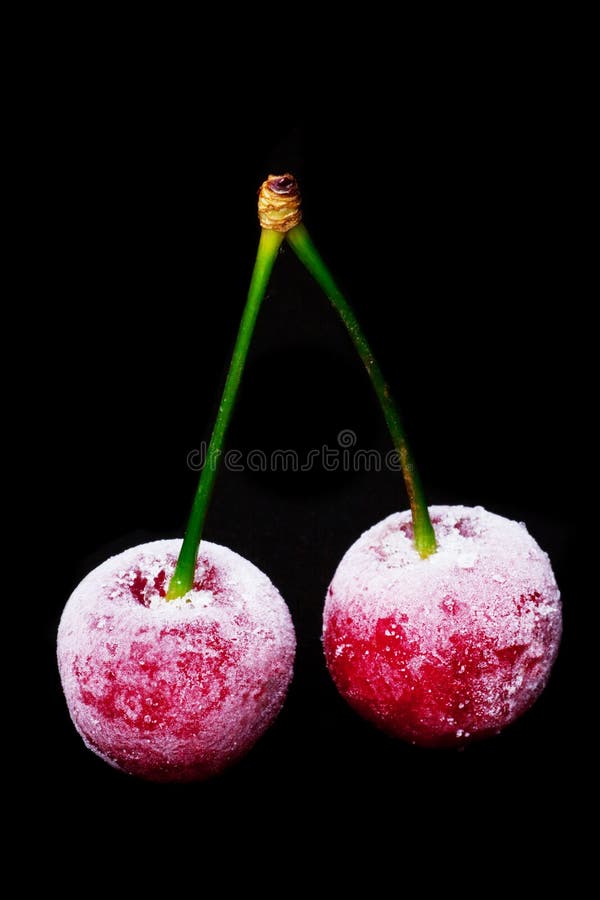 Frozen sweet cherry. stock photo. Image of cold, healthy - 14972708