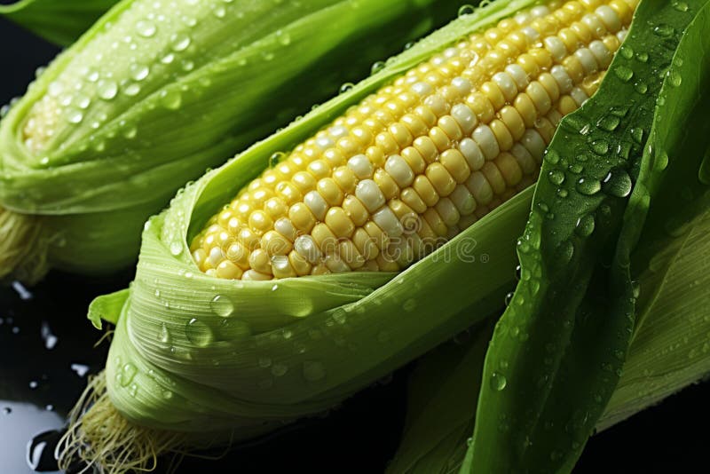 Sweet Corn on White Background Stock Illustration - Illustration of ...