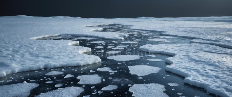 Frozen Texture of Snow with Ice Patches Creating a Slippery Surface on ...