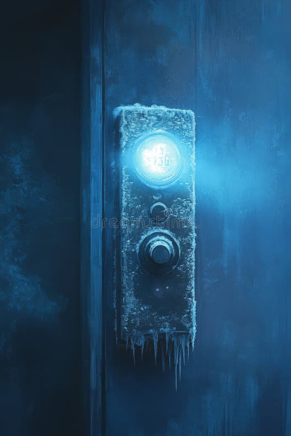 Frozen Thermostat Control Panel Stock Illustration - Illustration of ...