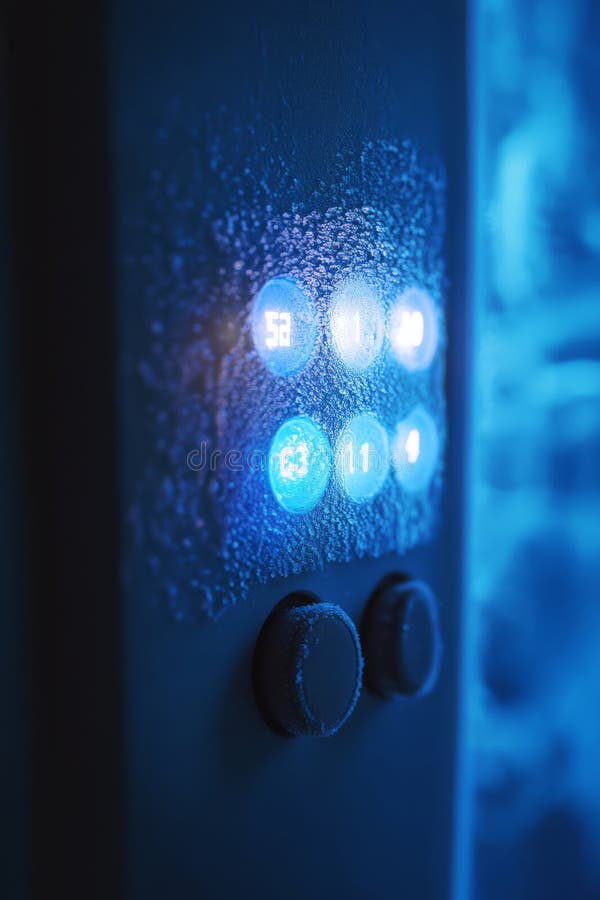 Frozen Thermostat Control Panel Stock Illustration - Illustration of ...