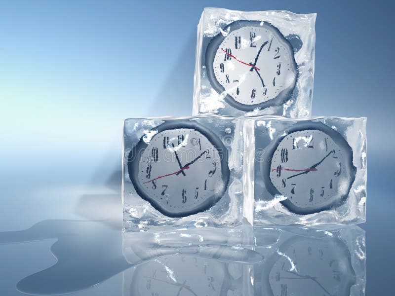 Frozen time stock illustration. Illustration of clock - 5407115