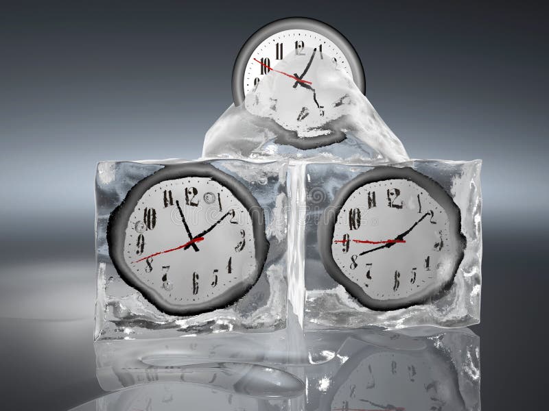 Frozen time stock illustration. Illustration of clock - 5407115