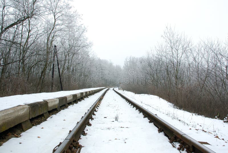 Frozen tracks 3 stock photo. Image of railway, route - 18650562
