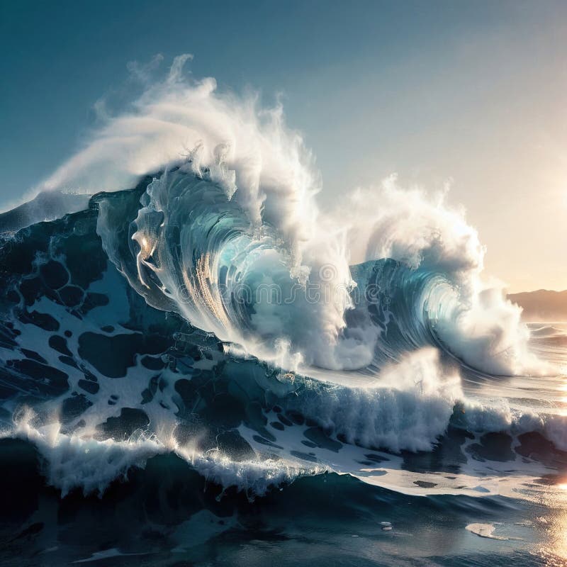 Frozen Tsunami Ocean Wave, Extreme Cold Snap Winter, Cold Frozen and ...