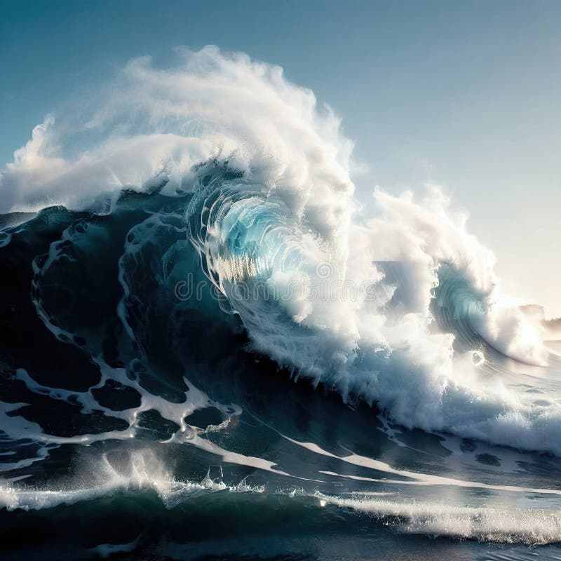 Frozen Tsunami Ocean Wave, Extreme Cold Snap Winter, Cold Frozen and ...