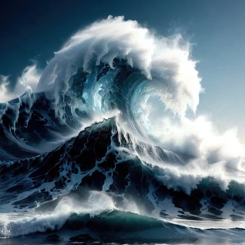 Frozen Tsunami Ocean Wave, Extreme Cold Snap Winter, Cold Frozen and ...