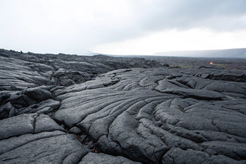 Frozen Twisted Lava Flow stock illustration. Illustration of landscape ...