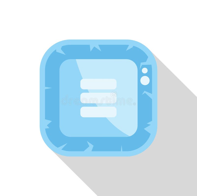 Frozen User Interface Element with Menu Buttons Showing a List Stock ...