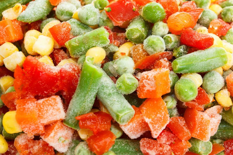 Frozen vegetables with ice stock image. Image of green - 59101709