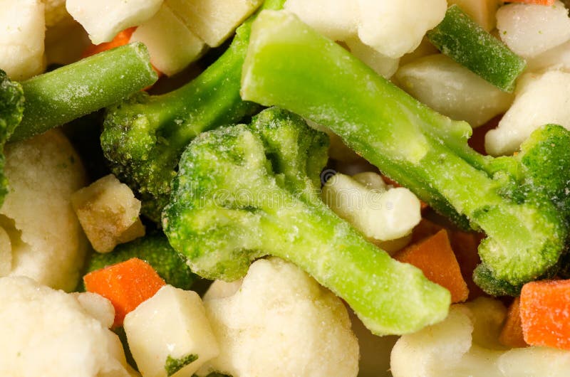 Frozen Vegetables Mix Natural Macro Stock Image - Image of frozen ...